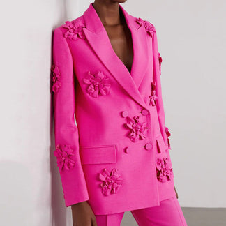 HOTARU FLOWER DECORATED PANTS and BLAZER SET – El Merrist Store