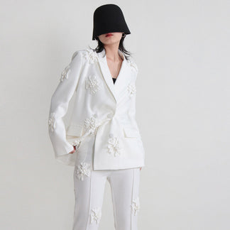 HOTARU FLOWER DECORATED PANTS and BLAZER SET – El Merrist Store