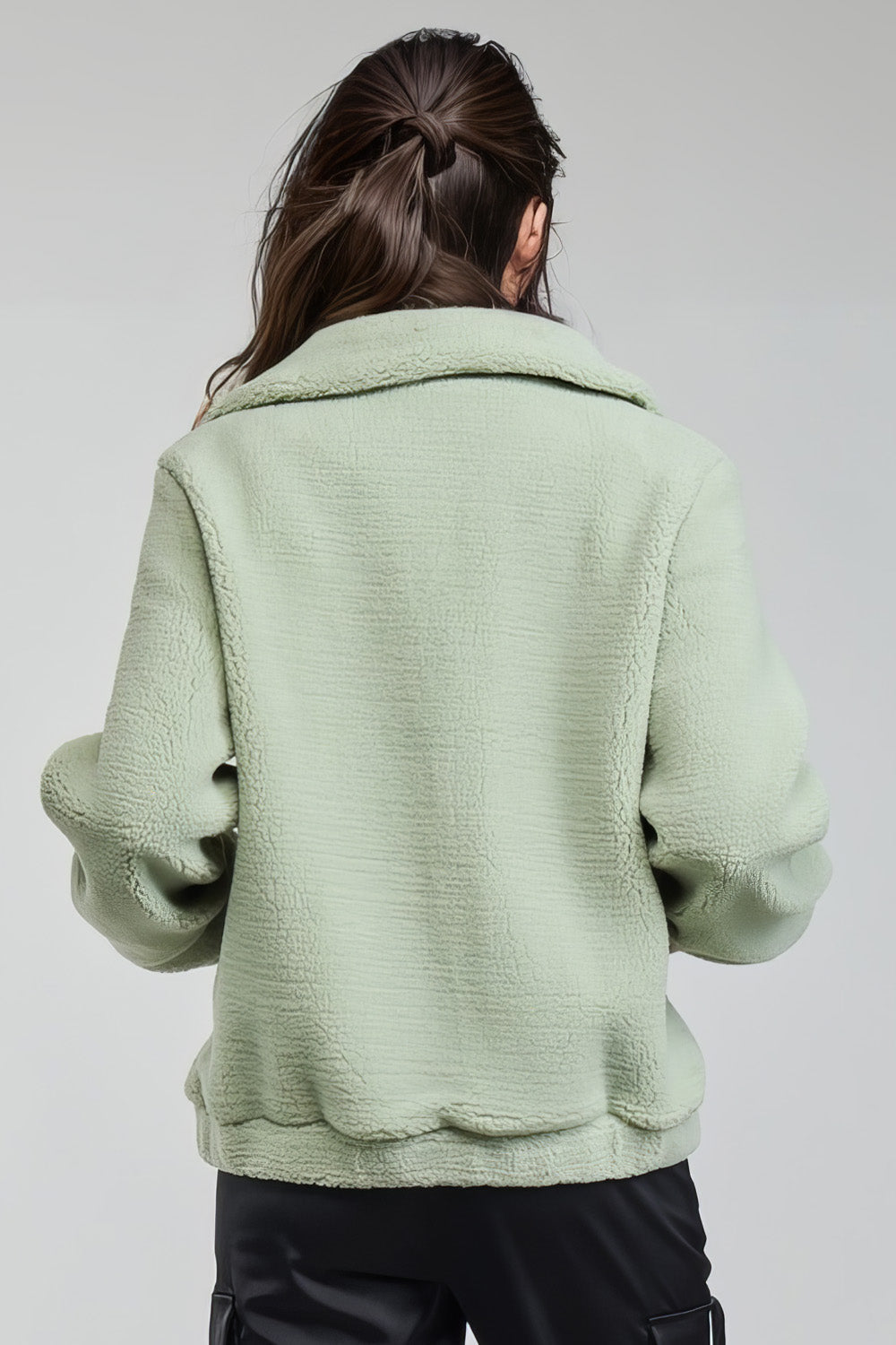 Short Teddy Jacket - Green – El Merrist Store