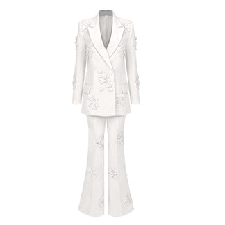 HOTARU FLOWER DECORATED PANTS and BLAZER SET – El Merrist Store